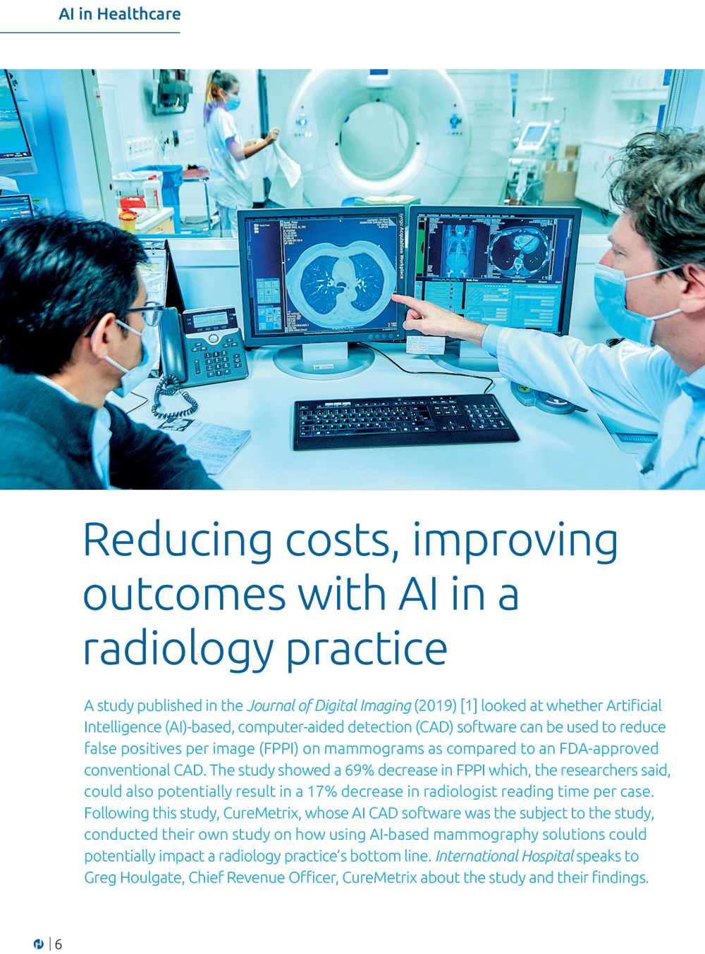 Reducing costs, improving outcomes with AI in a radiology practice ...